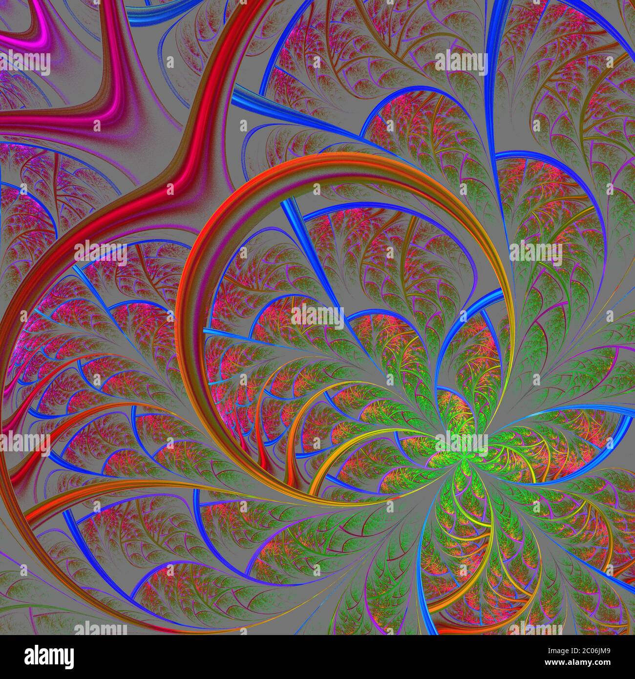 Delicate fabulous pattern of the leaves. Computer generated graphics ...
