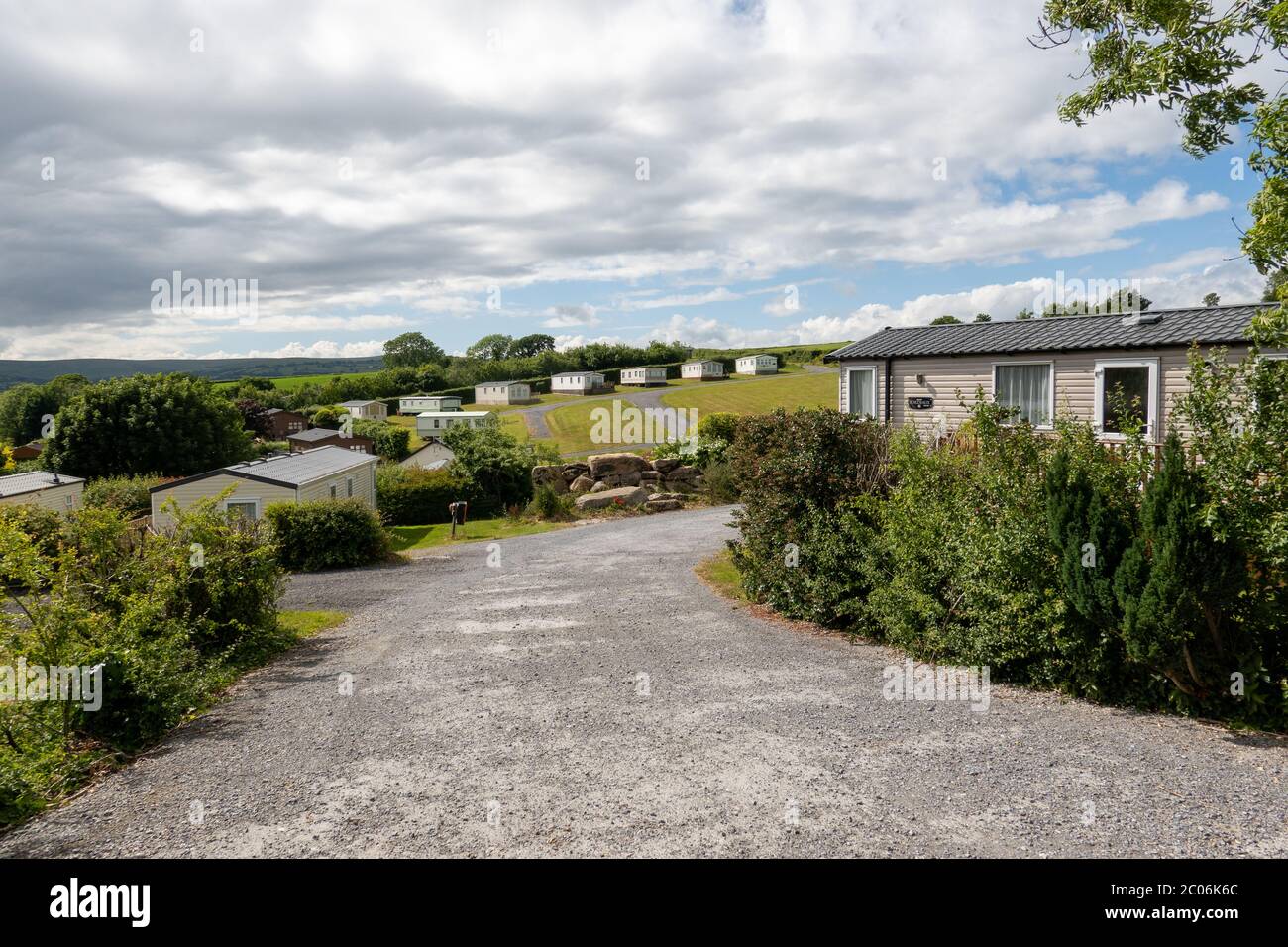 Static Caravans at Webland Farm Holiday Park, empty during Coronavirus ...
