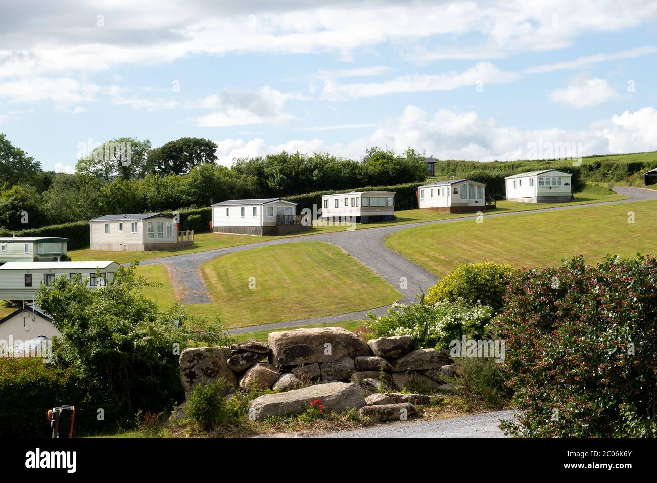 Static Caravans at Webland Farm Holiday Park, empty during Coronavirus ...