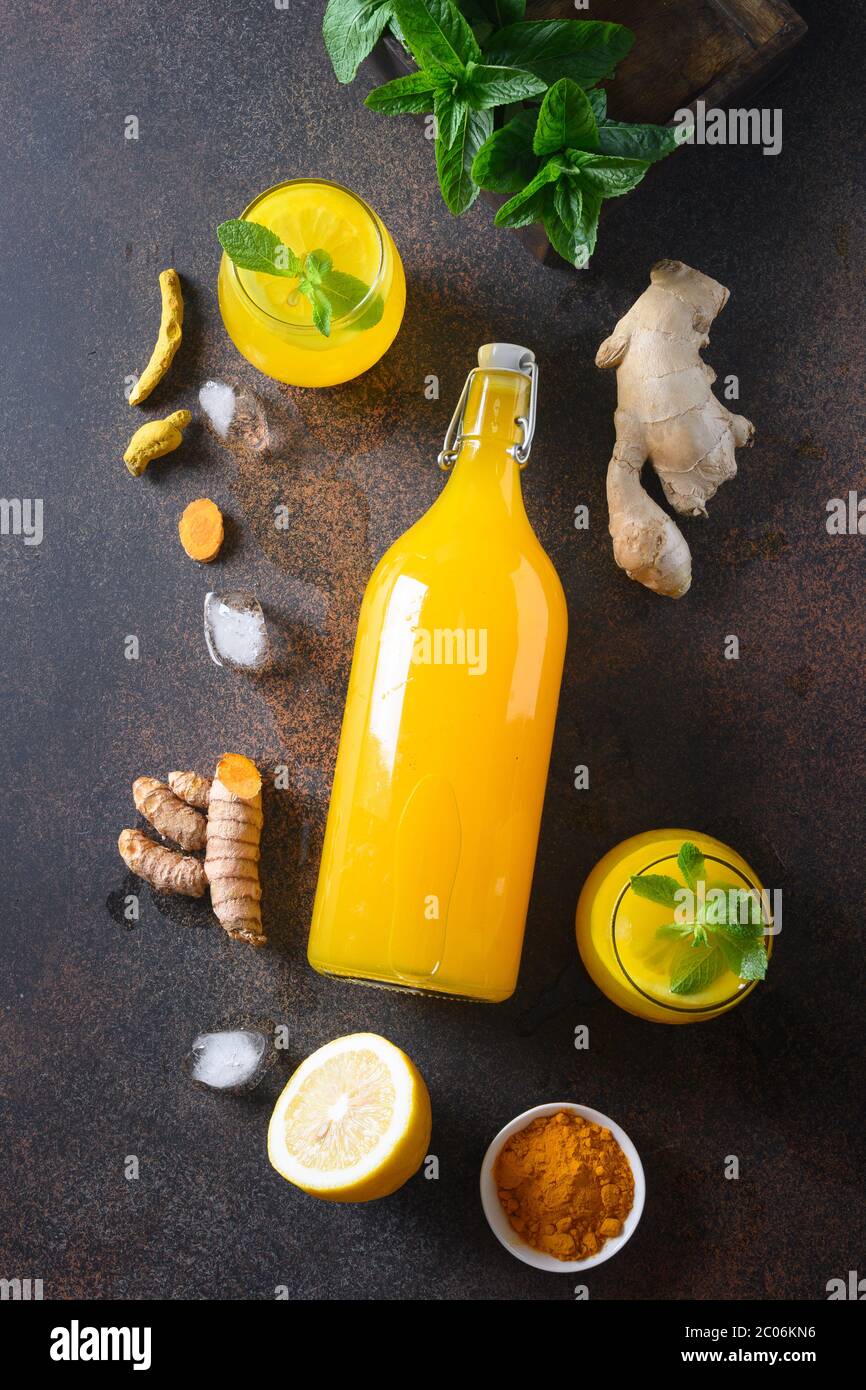 Jamu Indonesian herbal beverage with natural ingredients turmeric ...
