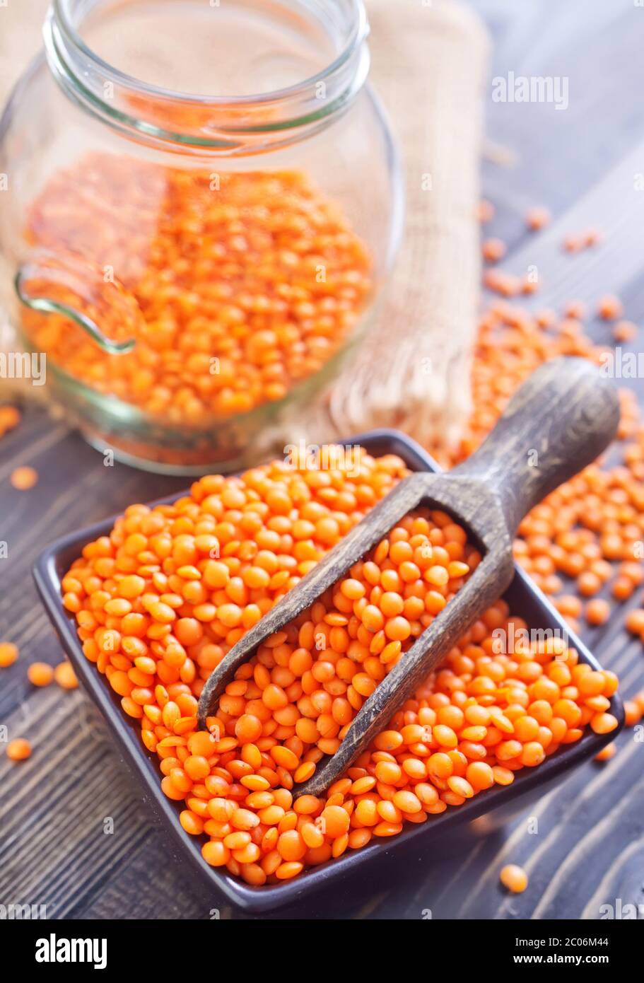 Heap dry french lentils hi-res stock photography and images - Alamy