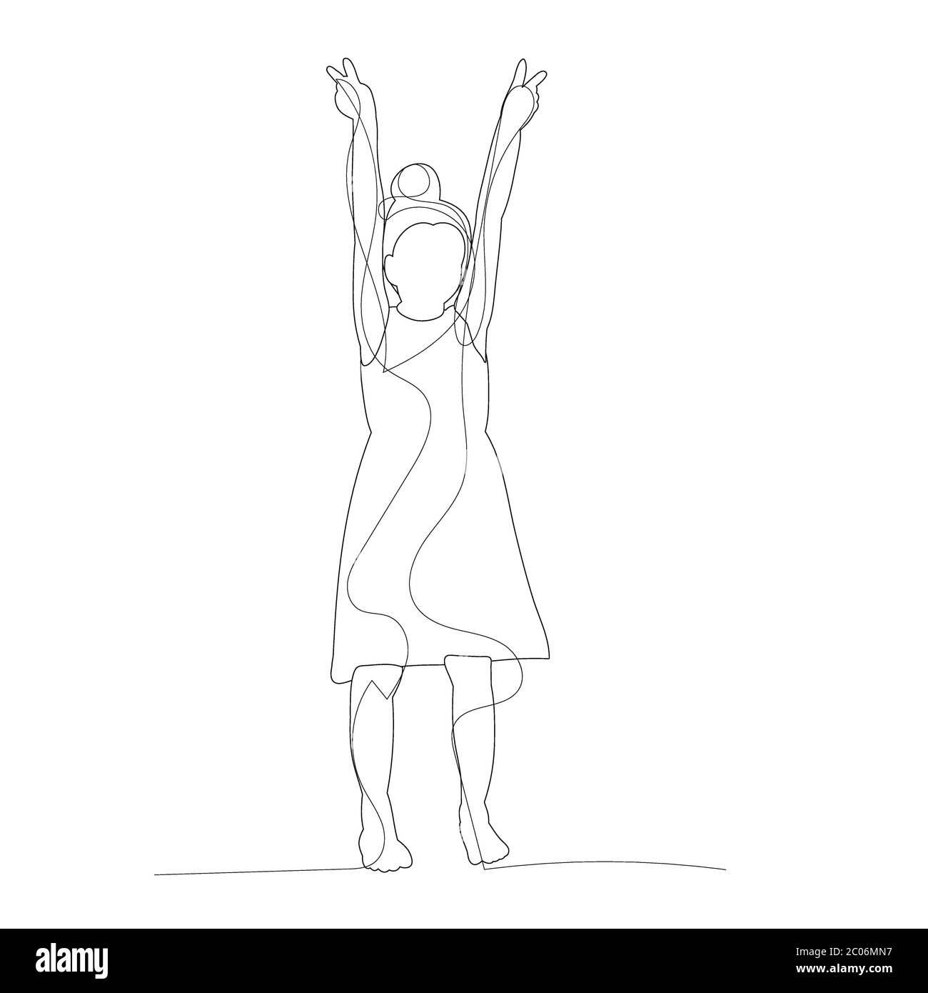 line drawing of a child girl Stock Vector Image & Art - Alamy