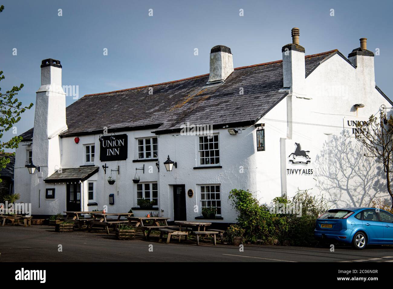 Denbury village pub The Union Inn Stock Photo - Alamy