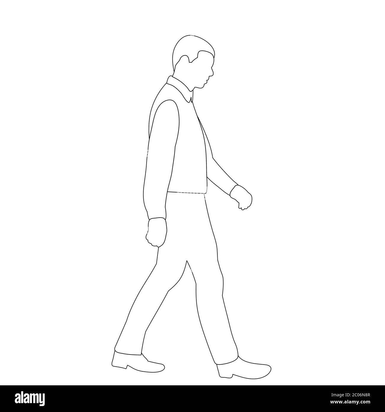 White Background Outline Sketch Man Walking Stock Vector Image Art ... White Background Outline Sketch Man Walking Stock Vector Image Art ...