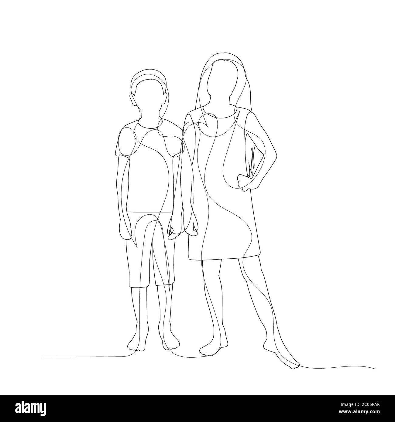 white background, kids line drawing Stock Vector Image & Art - Alamy
