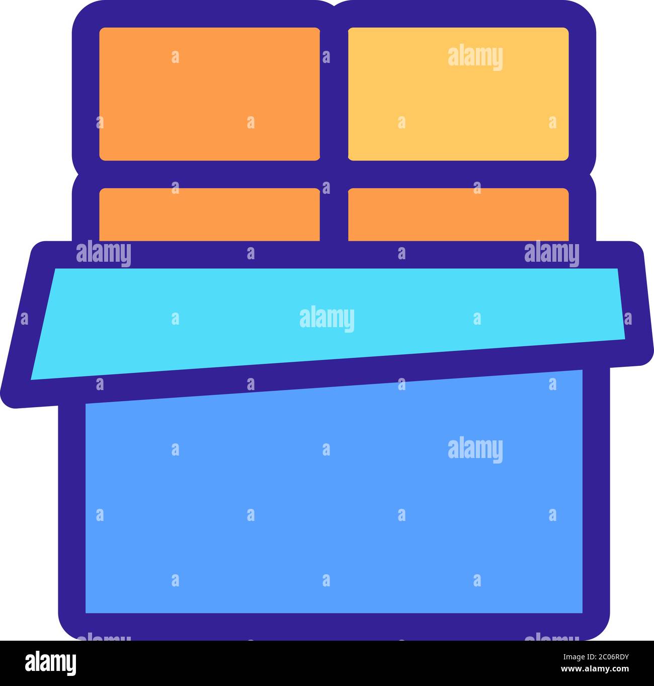 chocolate opened package icon vector outline illustration Stock Vector ...