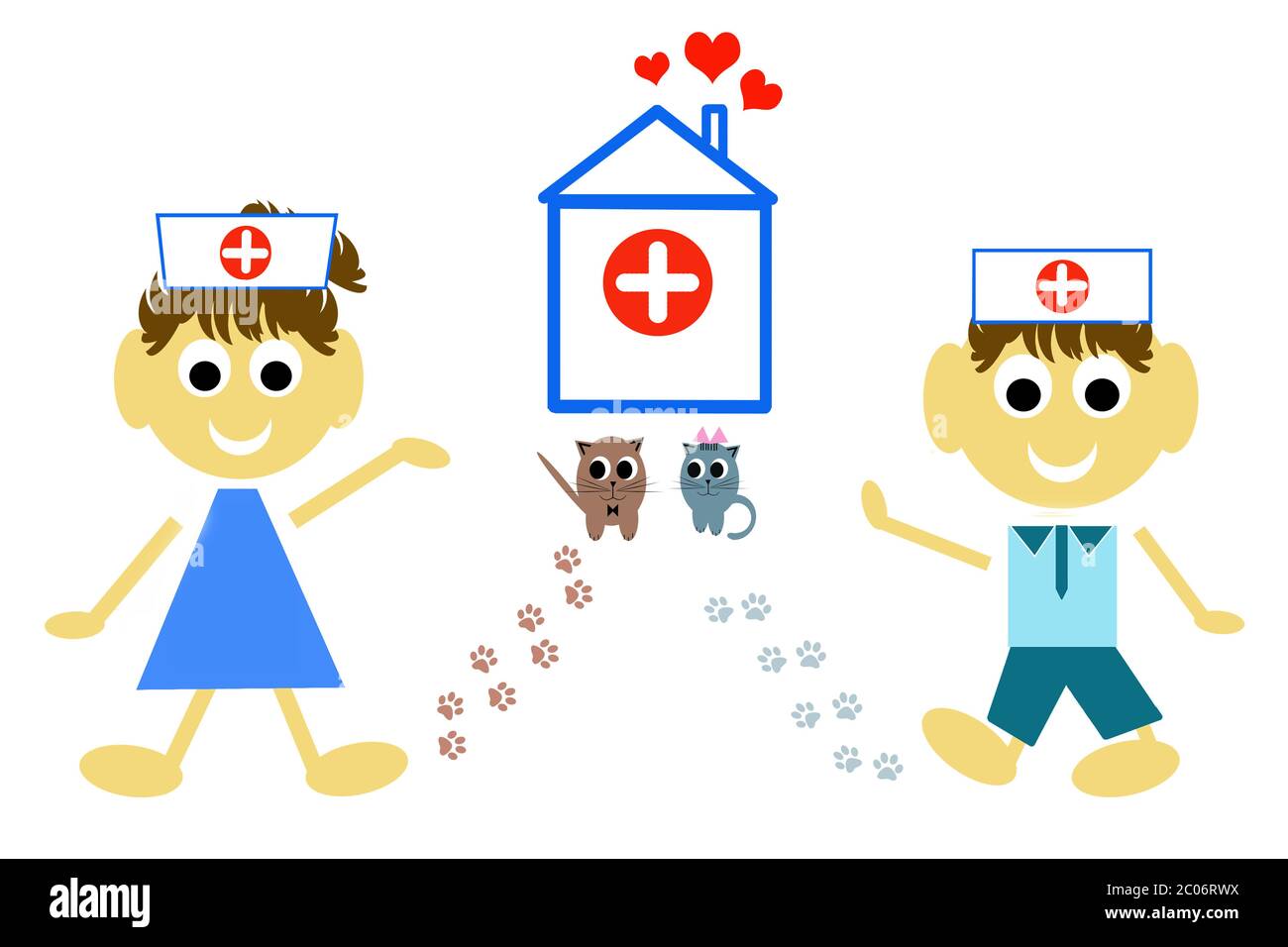 Young female doctor wearing Cut Out Stock Images & Pictures - Alamy