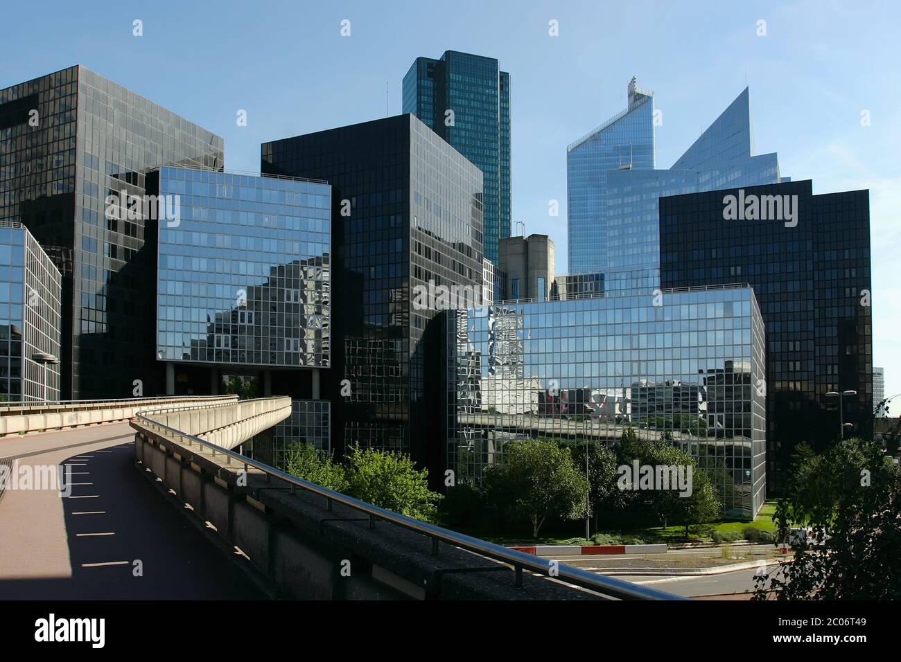 Street Through Business District Stock Photo - Alamy