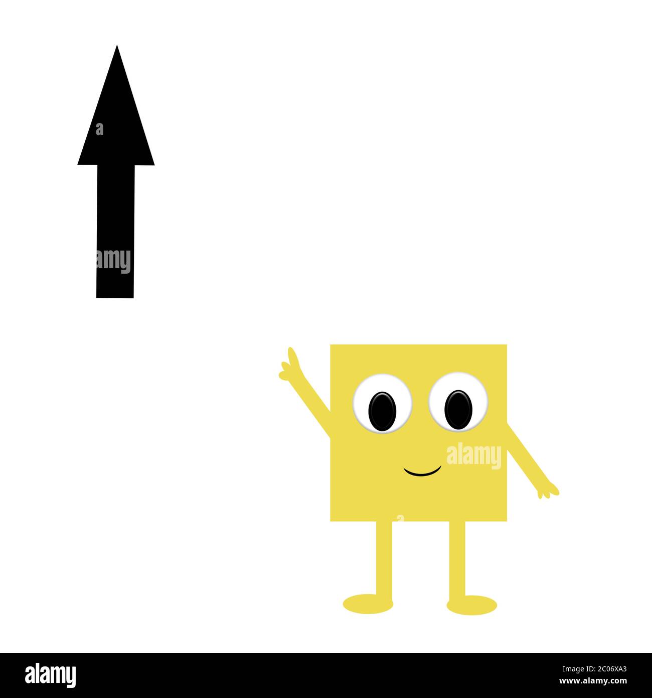 Cartoon pointing arrow symbol hi-res stock photography and images - Alamy