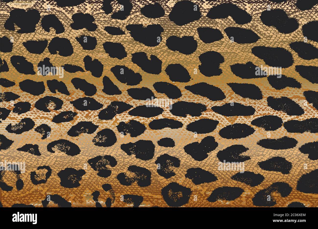 Distressed overlay texture of natural leopard fur, grunge vector ...