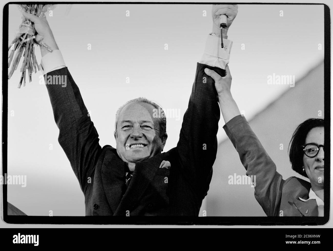 Jean-Marie Le Pen National Front leader and supporters on Presidential ...