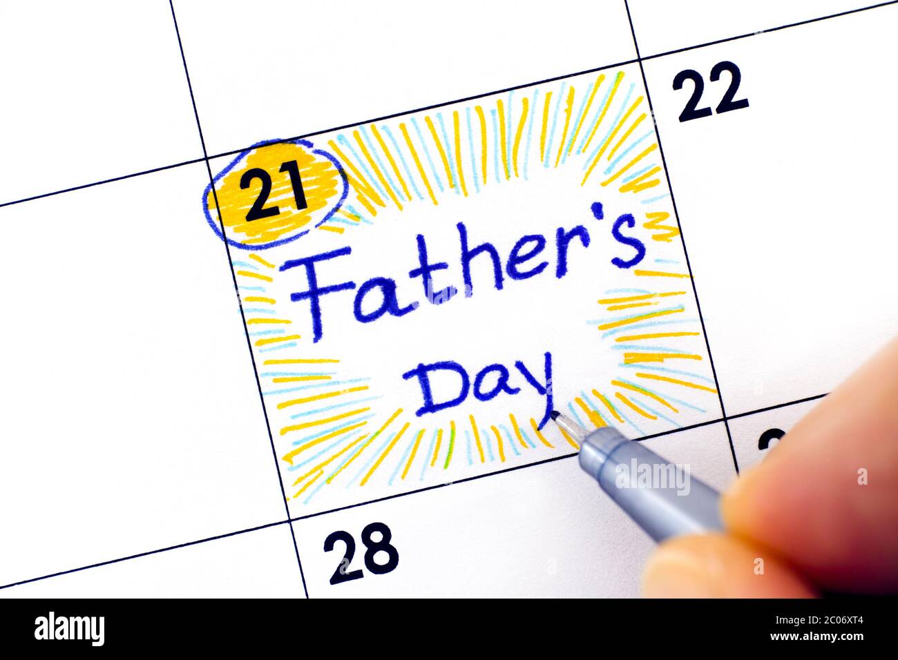 Calendar 2022 June Fathers Day