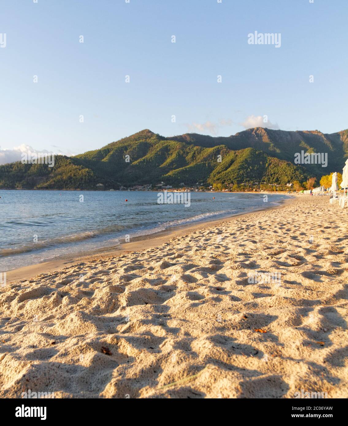 Beautiful landscape of the sea in Greek Stock Photo - Alamy