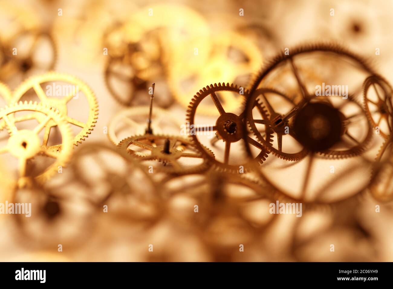 Detail of clock parts for restoration Stock Photo - Alamy