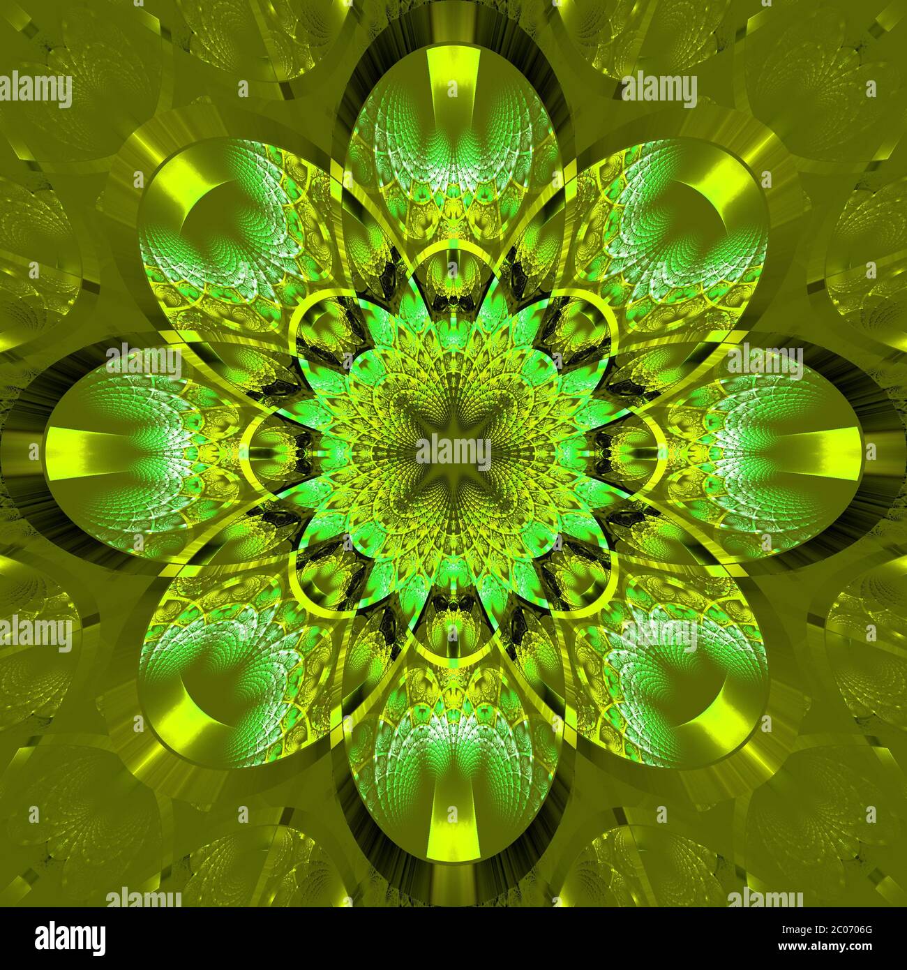Symmetrical fractal pattern with shiny strips. Collection - rhinestones ...