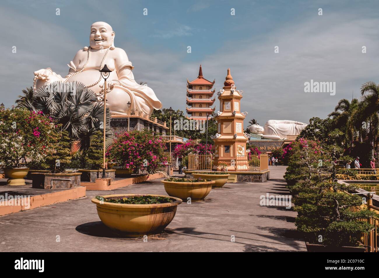 Vinh Trang Pagoda in the Mekong Delta area in South Vietnam Stock Photo ...