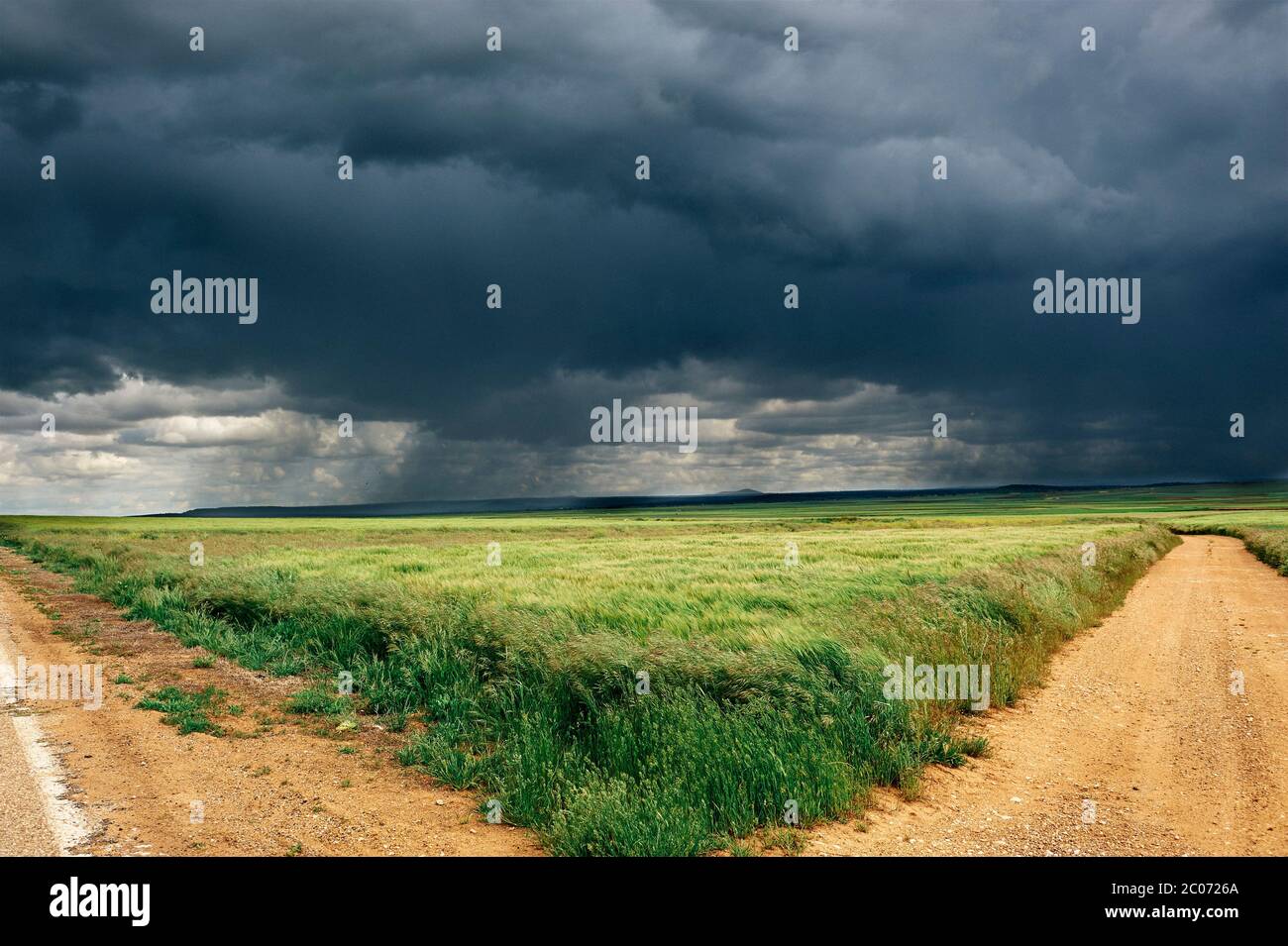 Summer storm at the crossroads Stock Photo - Alamy