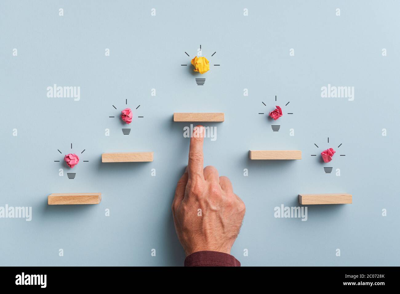 Lightbulb on finger hi-res stock photography and images - Alamy