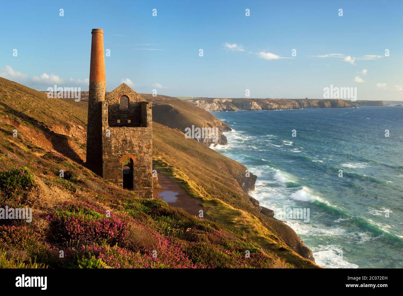 Ruin of Towanroath Shaft Pumping Engine House at Wheal Coates tin mine ...