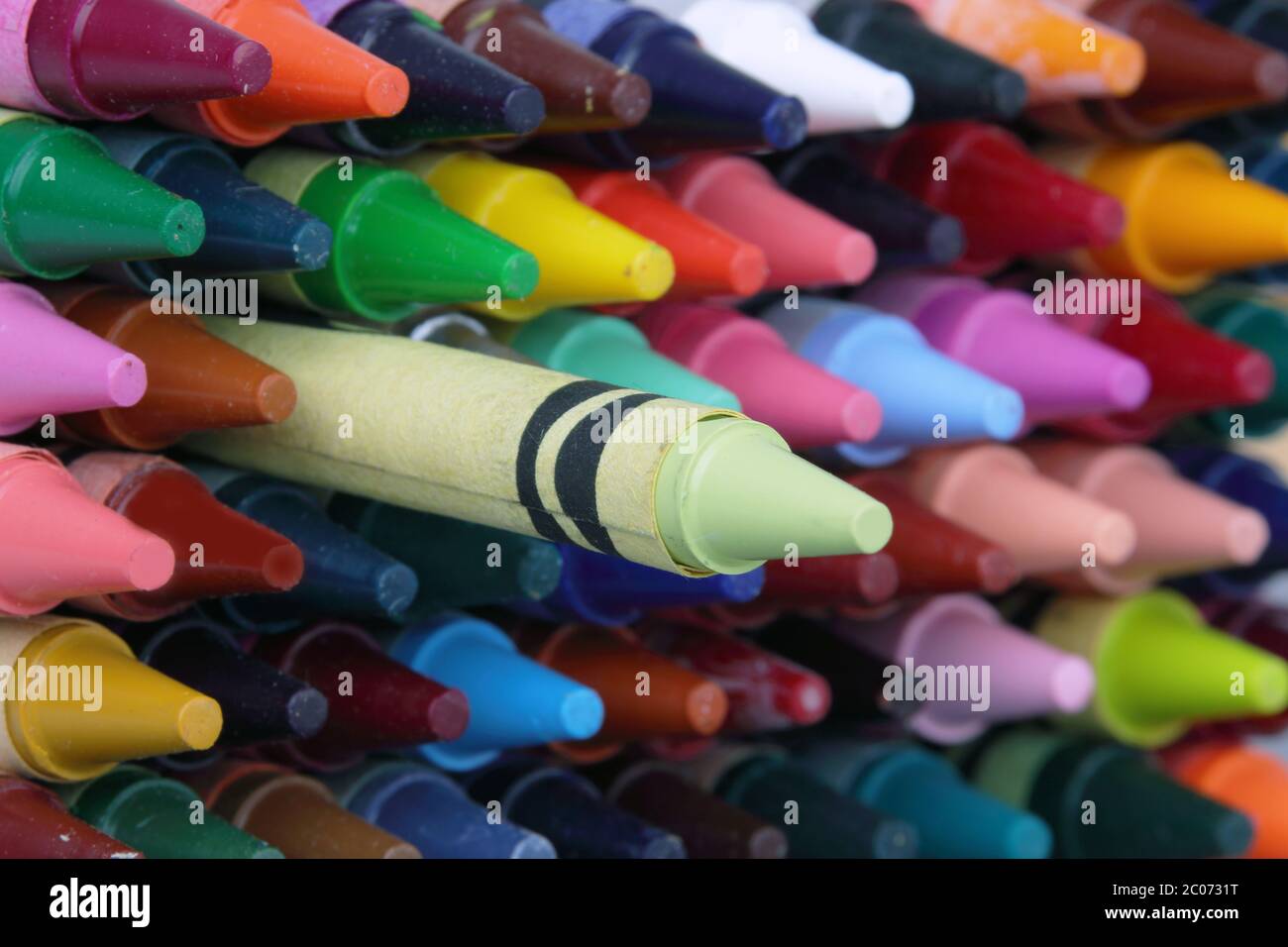 Colored wax crayons with shallow depth of field Stock Photo - Alamy