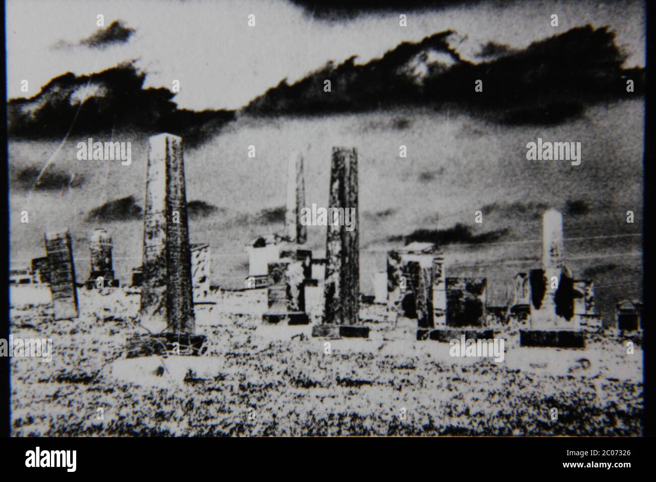 Fine 70s vintage black and white extreme photography of a sunny ...