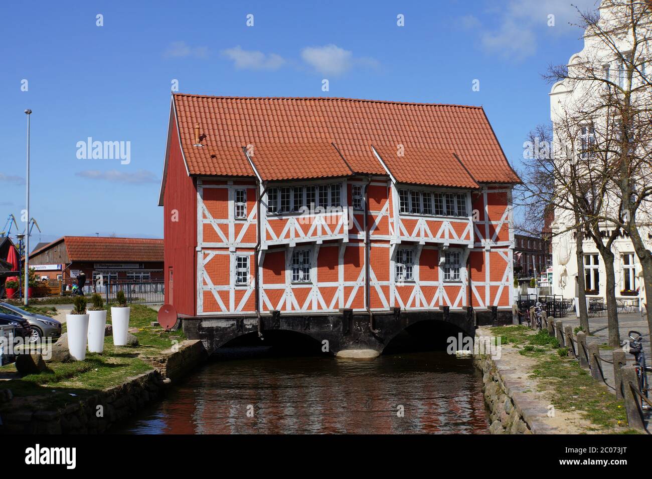 Vaulted house above the old moat Stock Photo - Alamy