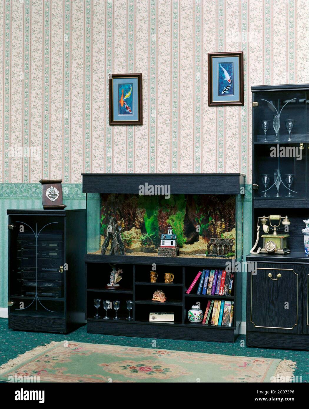 1990's domestic Fish Tanks, in Studio set, UK Stock Photo - Alamy