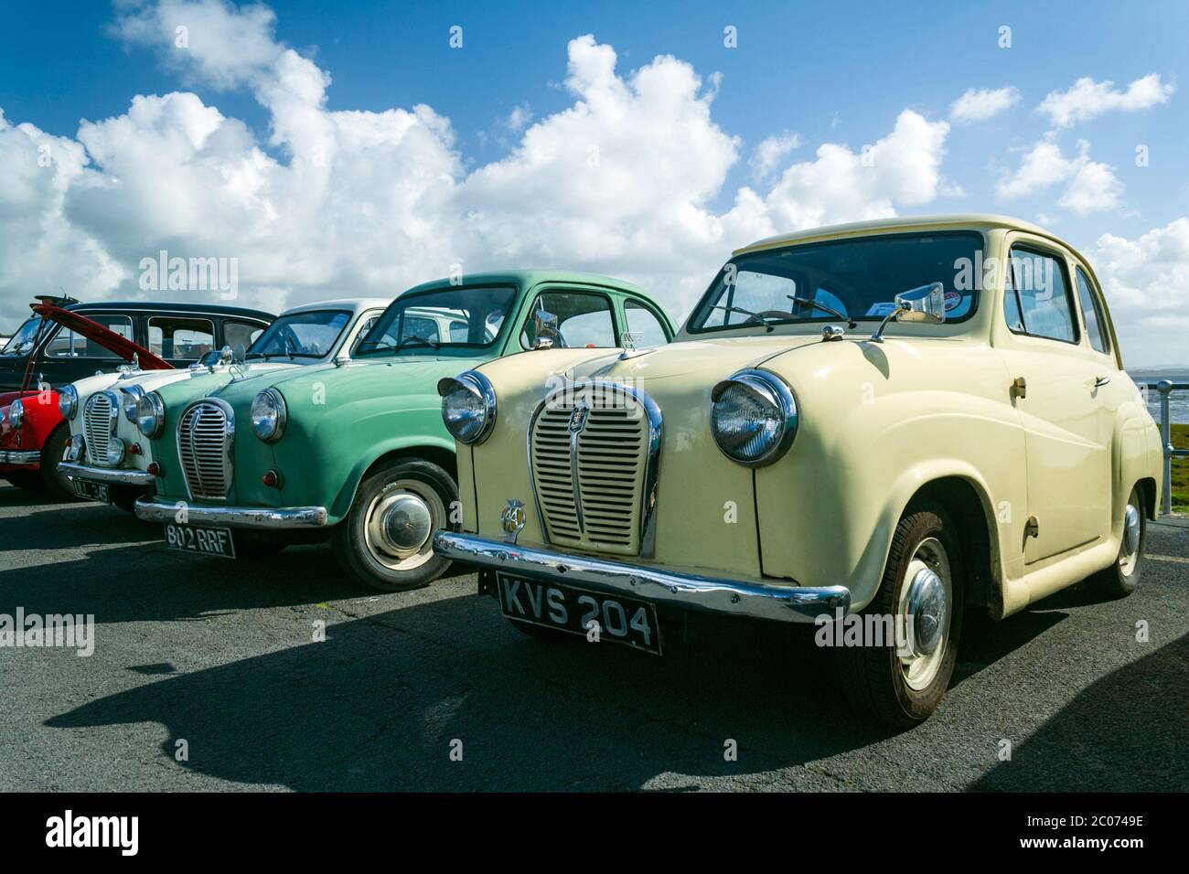 Line up of Austin A35's at Fairhaven Classic car rally 2010 Stock Photo ...
