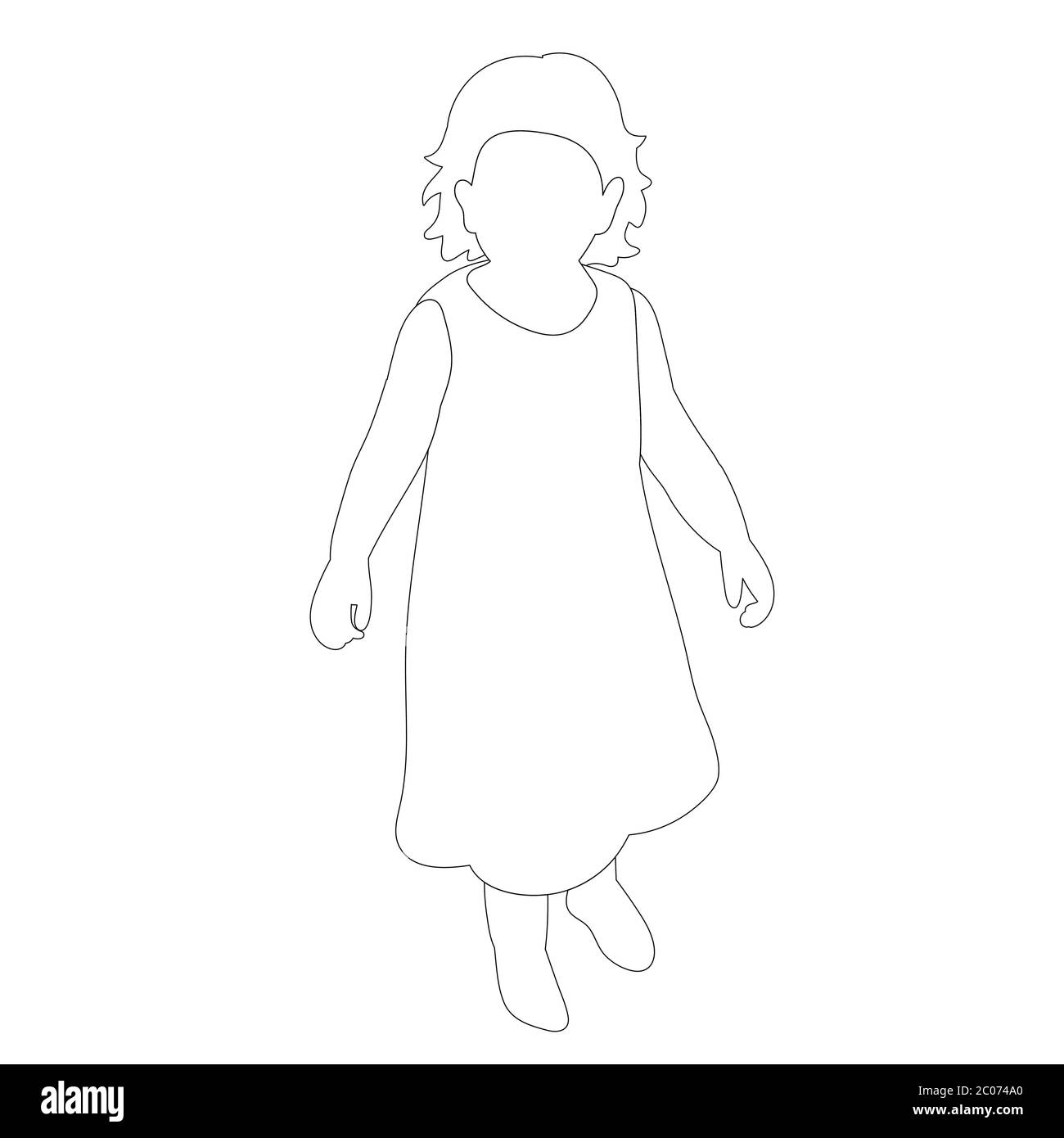 isolated, on a white background, outline sketch child, icon Stock ...