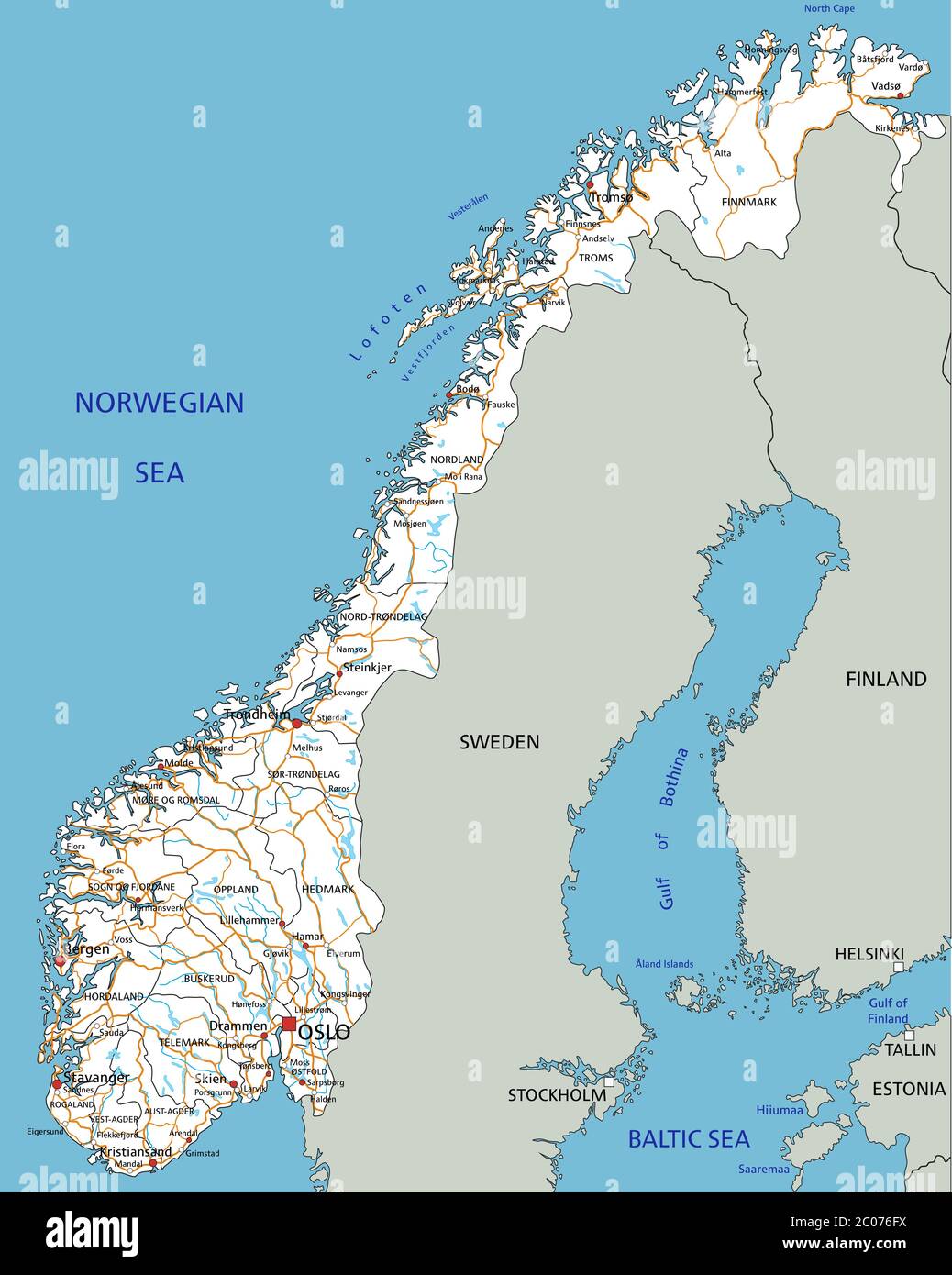 Sweden Road Map High Resolution Stock Photography and Images - Alamy