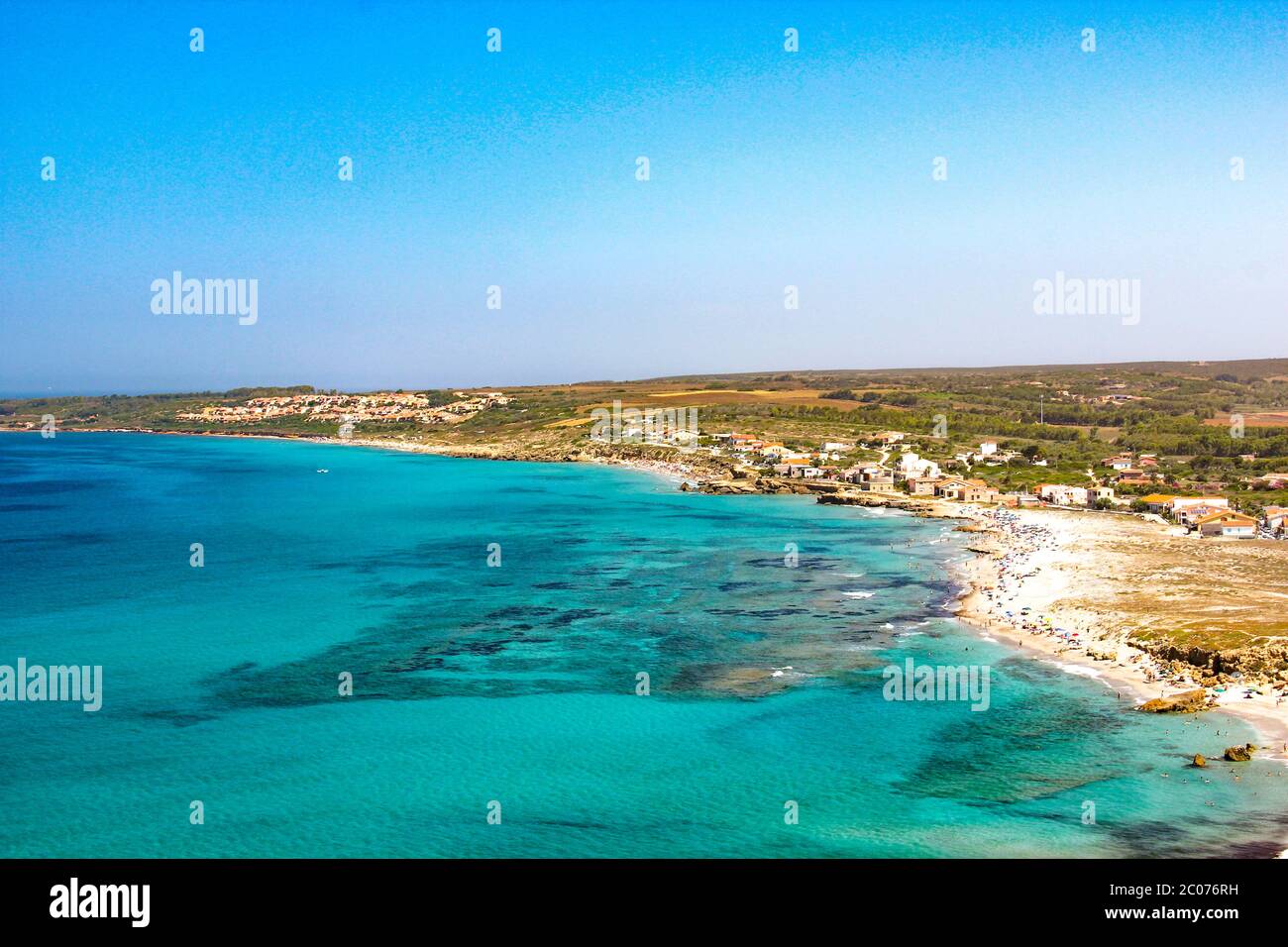 Landscape of paradise island beach. Blue water seascape. Summer Stock ...