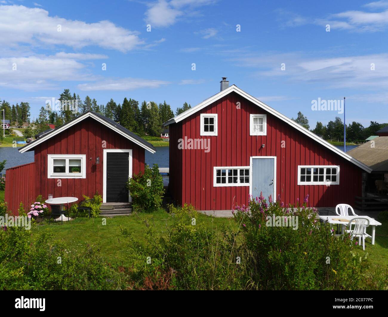 holiday homes in Skatan, sweden Stock Photo - Alamy