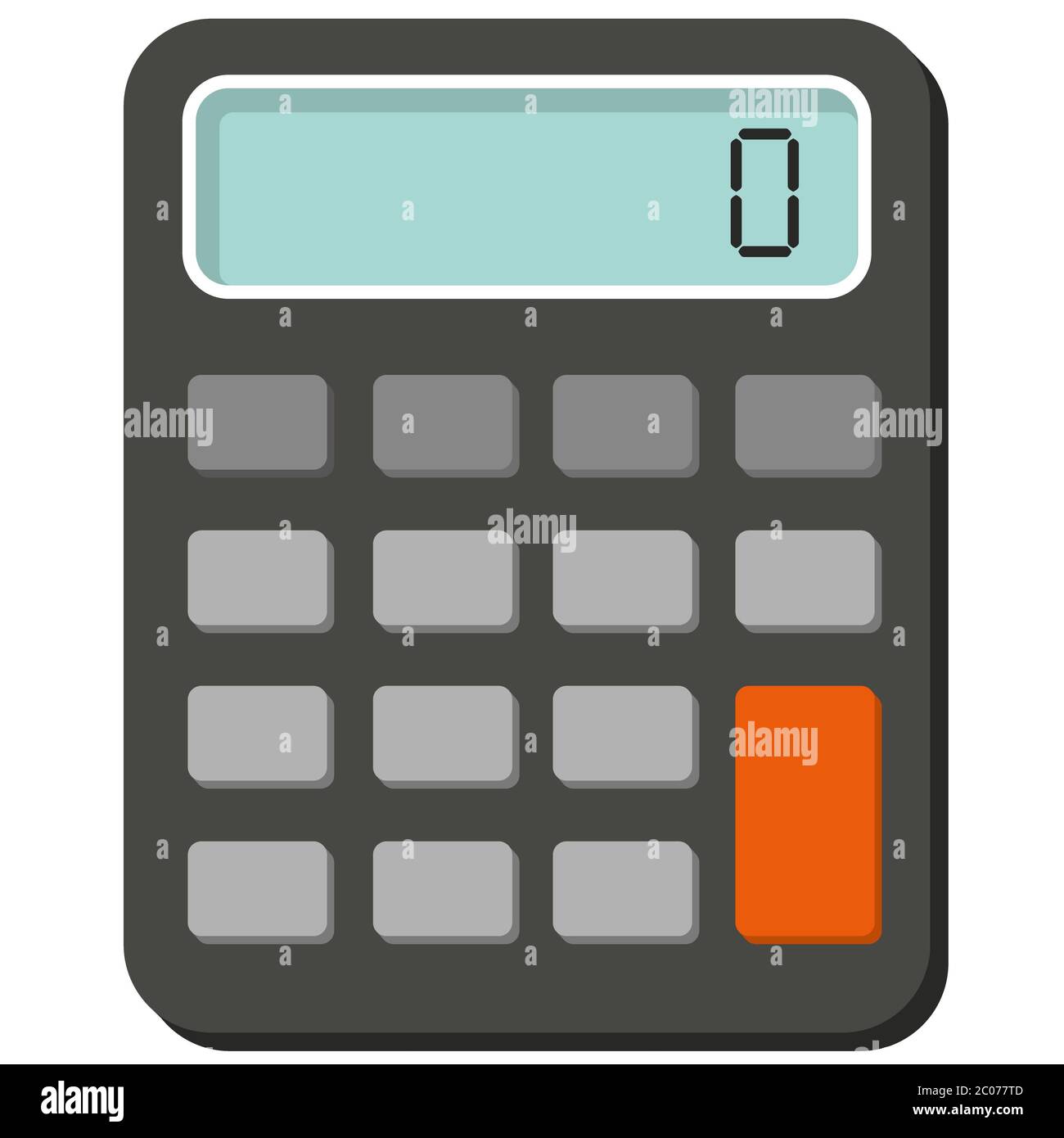 Colour calculator vector with digit on lcd display Stock Photo - Alamy
