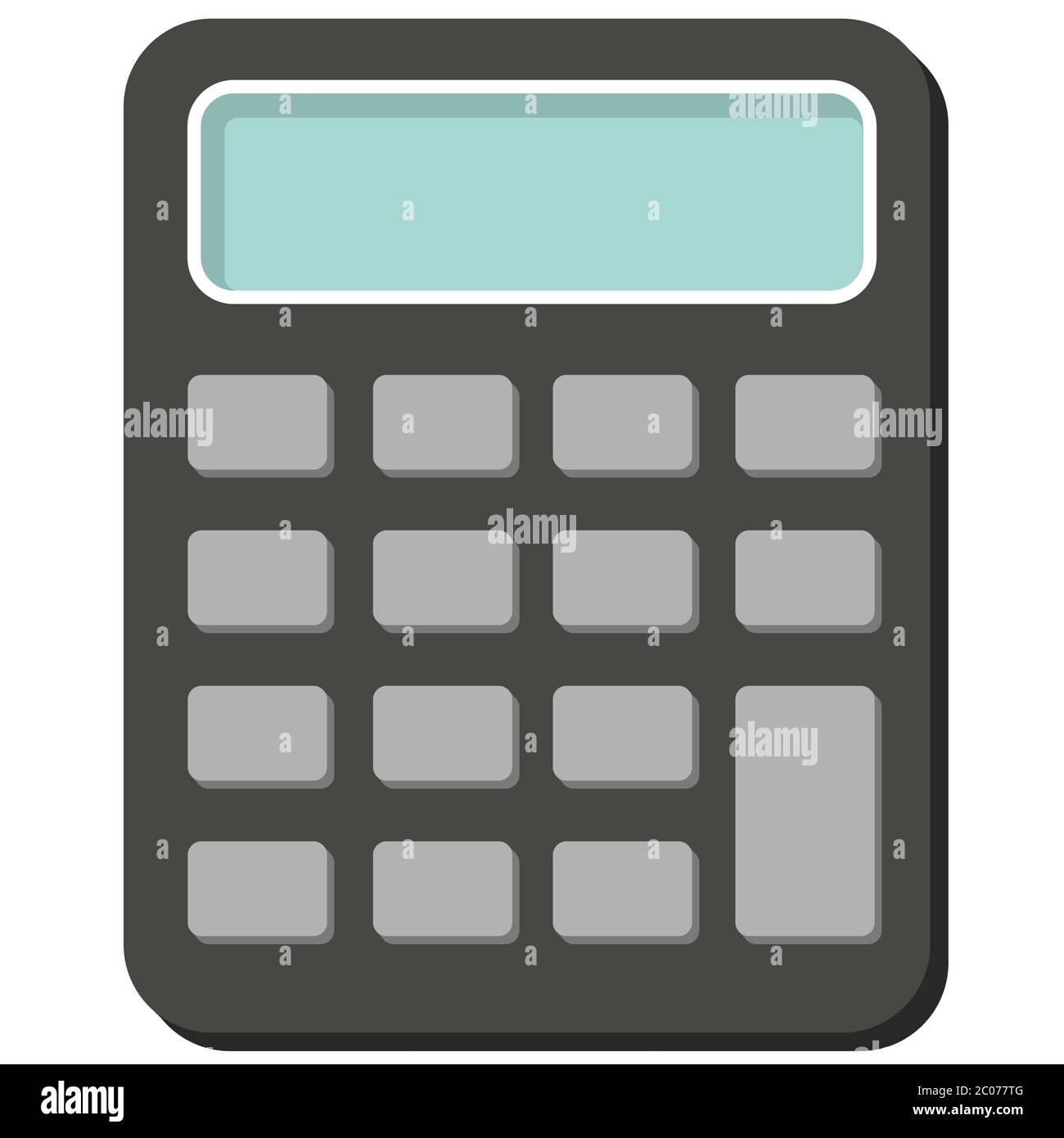 calculator vector icon with blue screen Stock Photo - Alamy