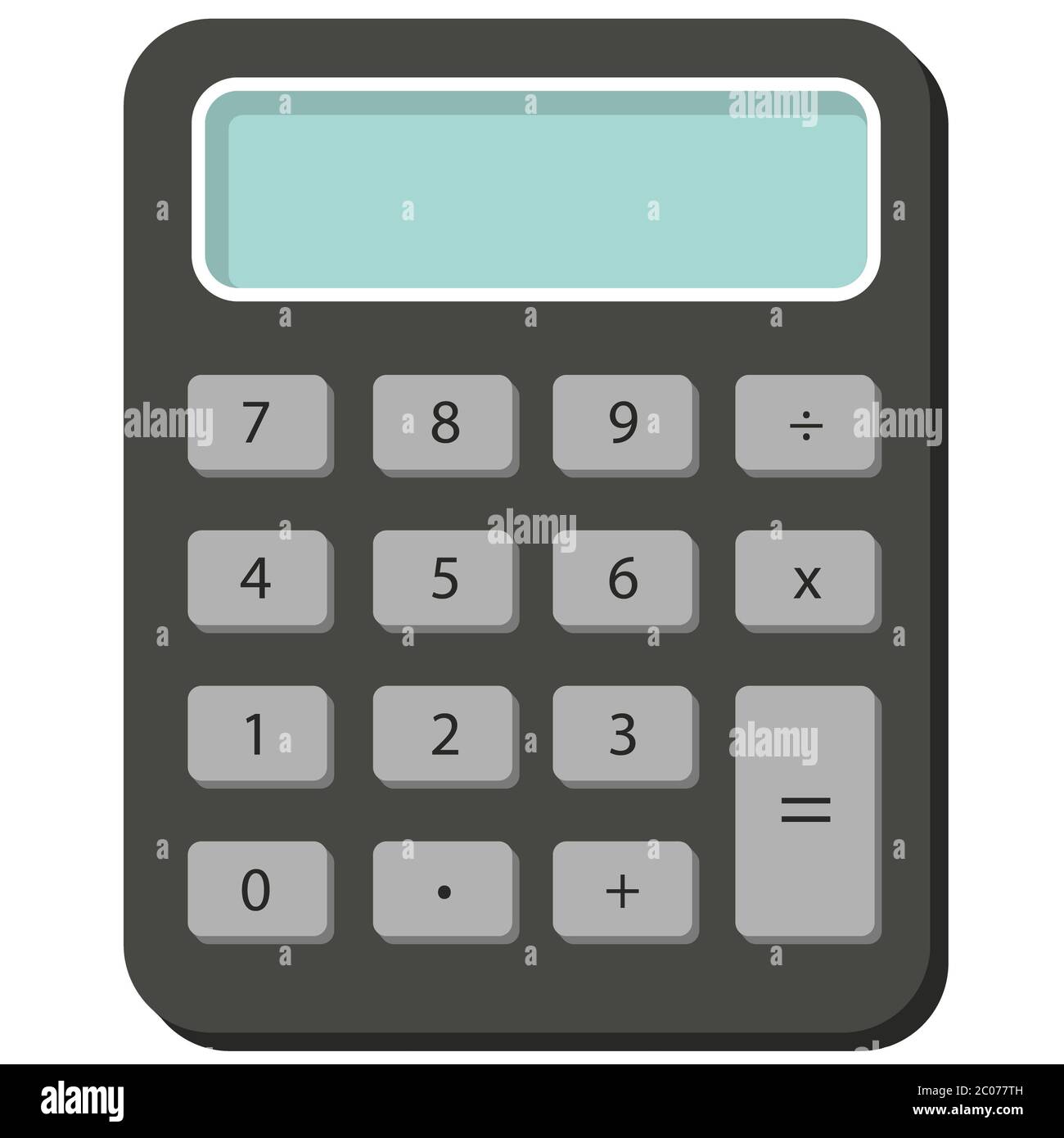 calculator vector icon with screen and digits numbers Stock Photo - Alamy