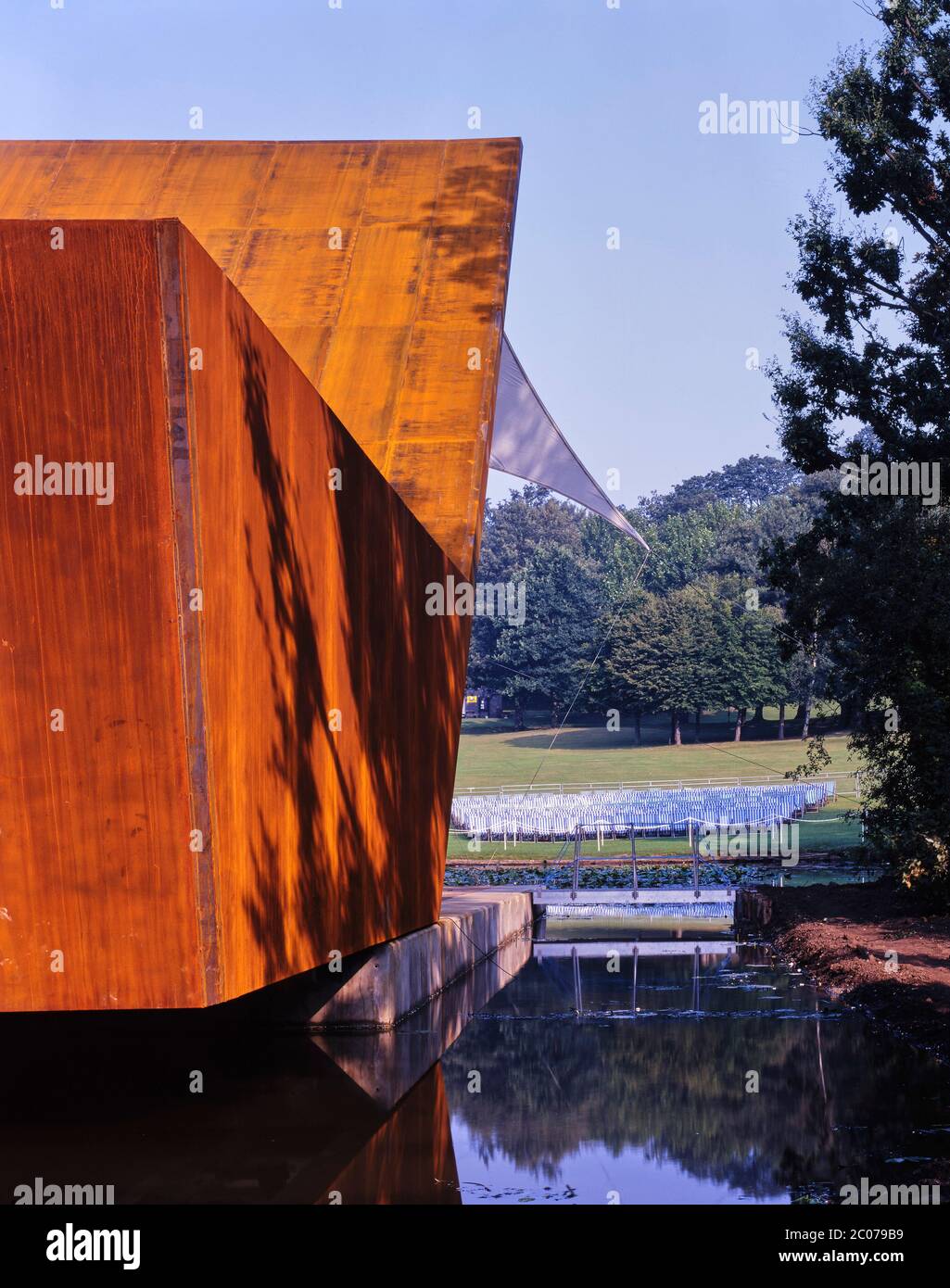 View down the side of Cor Ten structure. Crystal Palace Bowl, LONDON ...