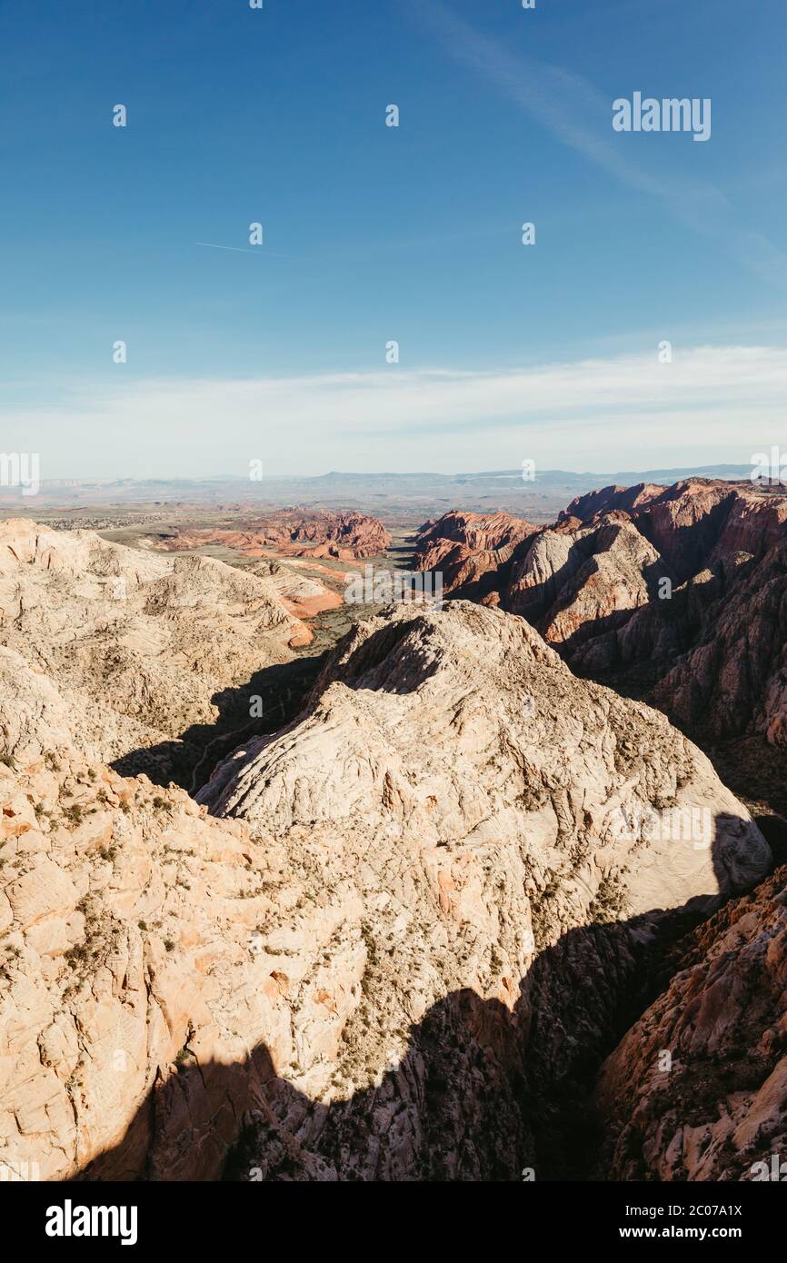 view from the top of Snow Canyon State Park outside of St. George Utah ...