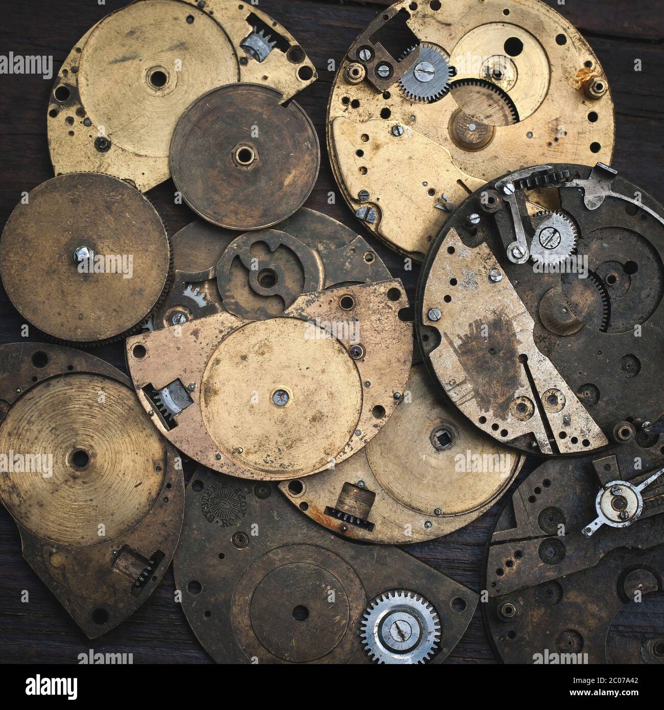 Vintage mechanical steampunk pocket watch hi-res stock photography and ...