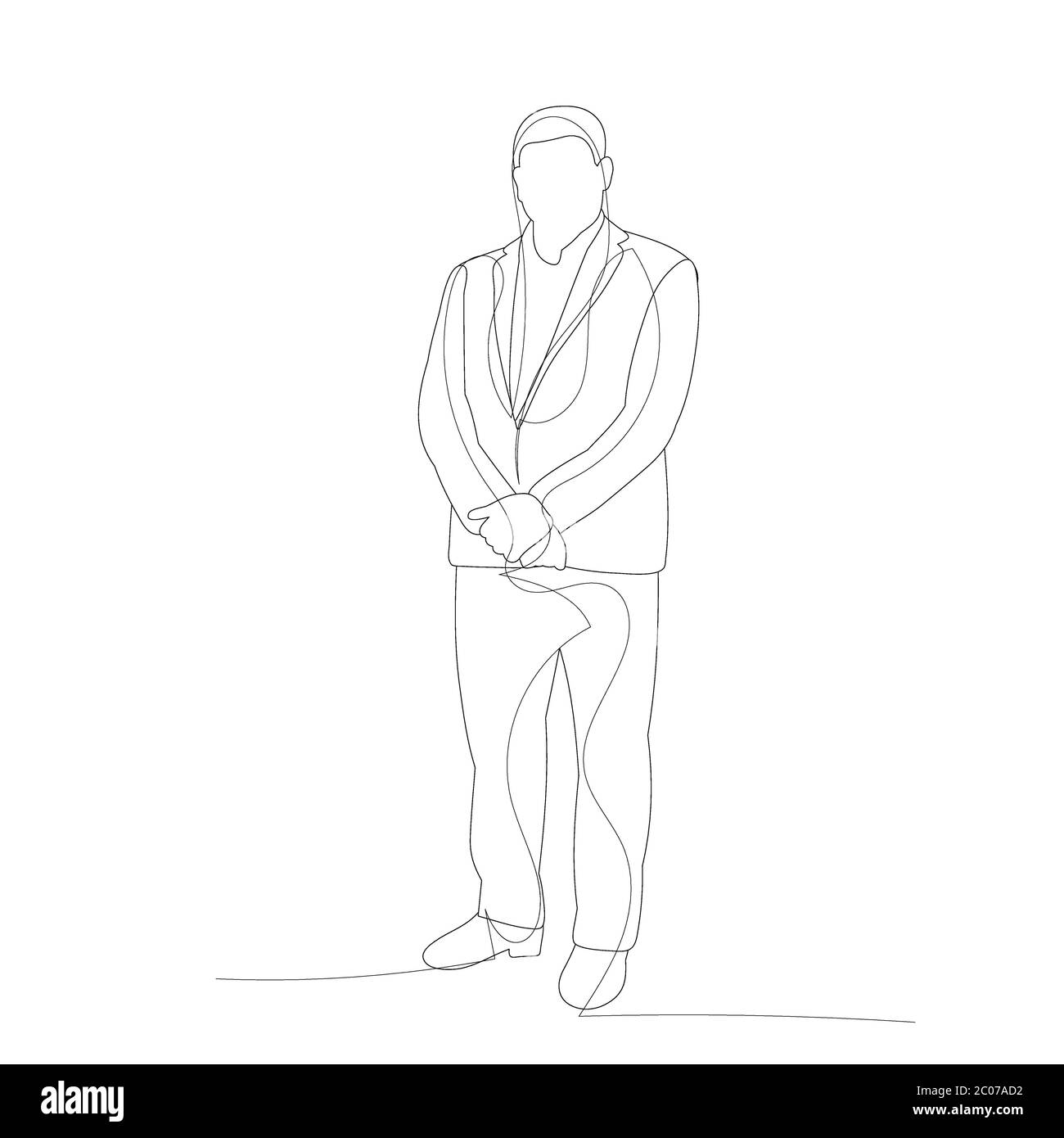 white background, line drawing man, sketch Stock Vector Image & Art - Alamy