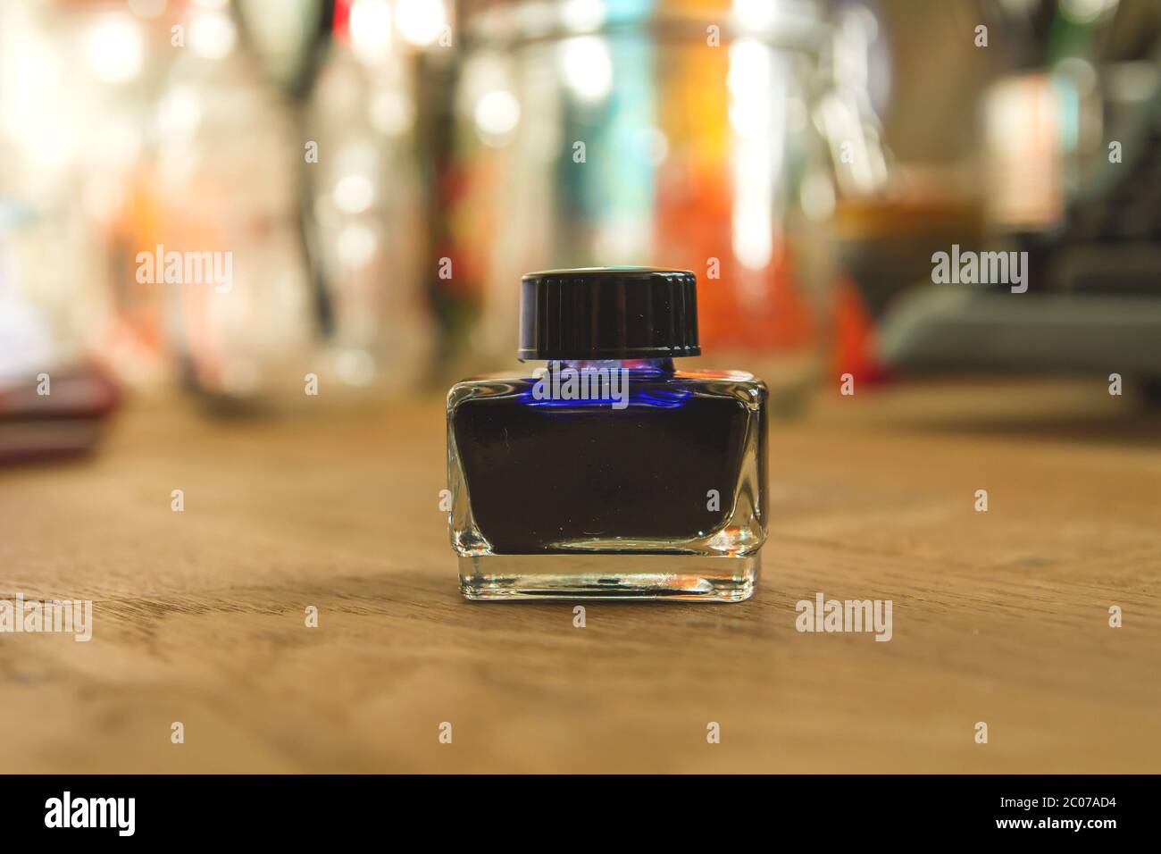 Blue pen ink bottle on hi-res stock photography and images - Alamy
