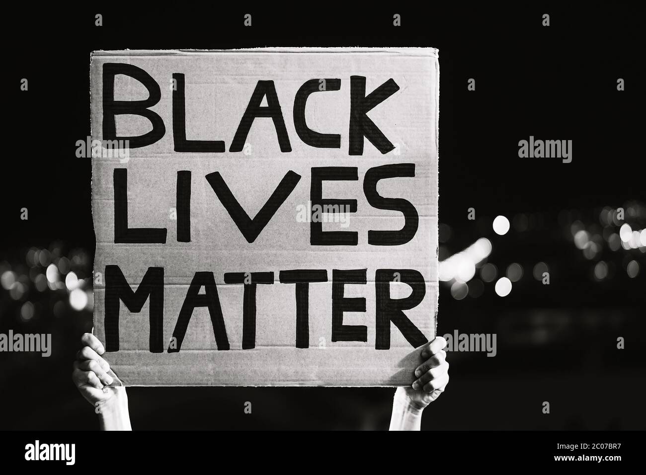 Black lives matter banner - Activist movement protesting against racism ...