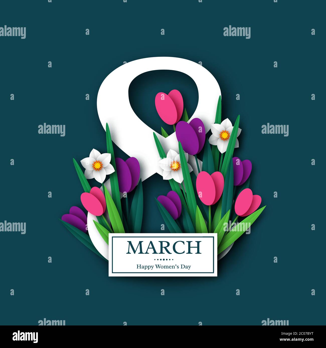 March 8 greeting card Stock Vector Image & Art - Alamy