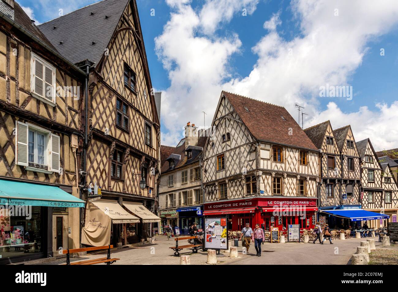 Bourges European capital of culture 2028, half-timberd houses on Place ...
