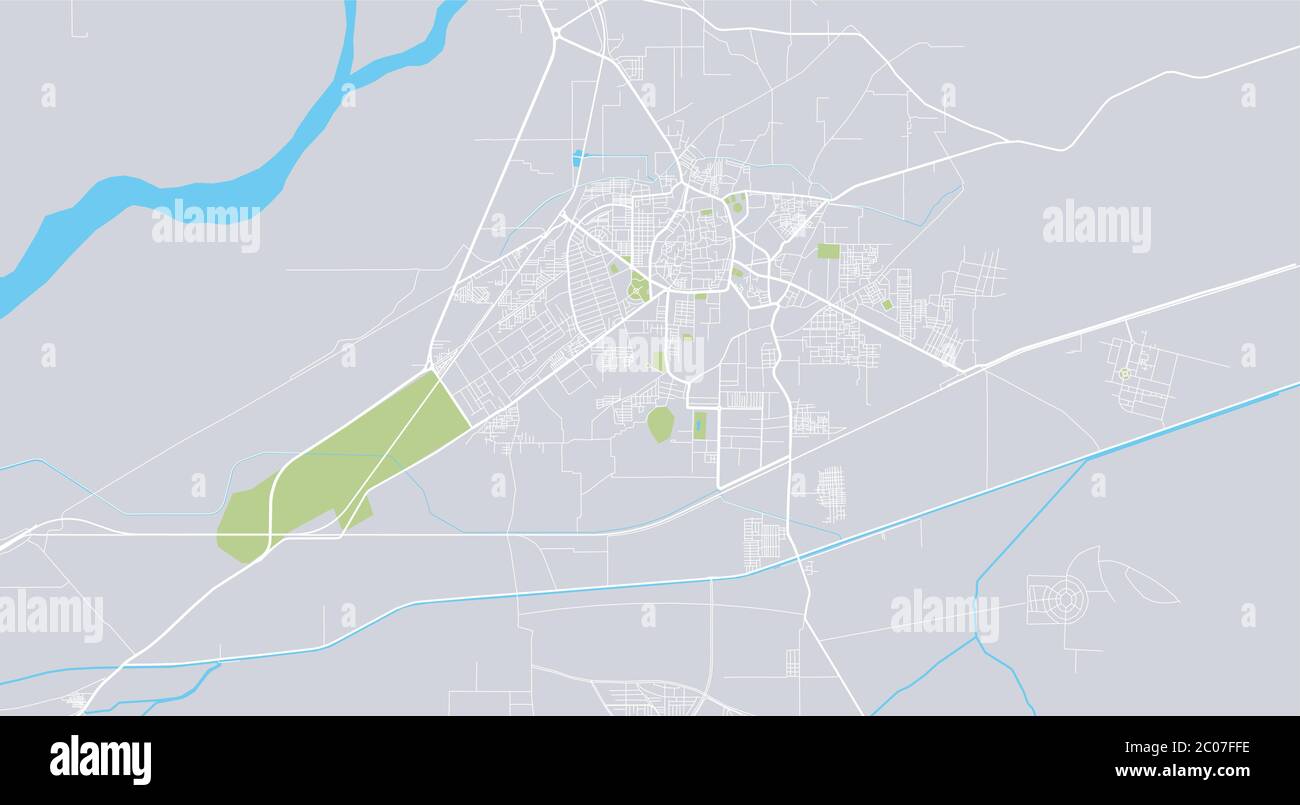 Urban vector city map of Bahawalpur, Pakistan Stock Vector Image & Art ...