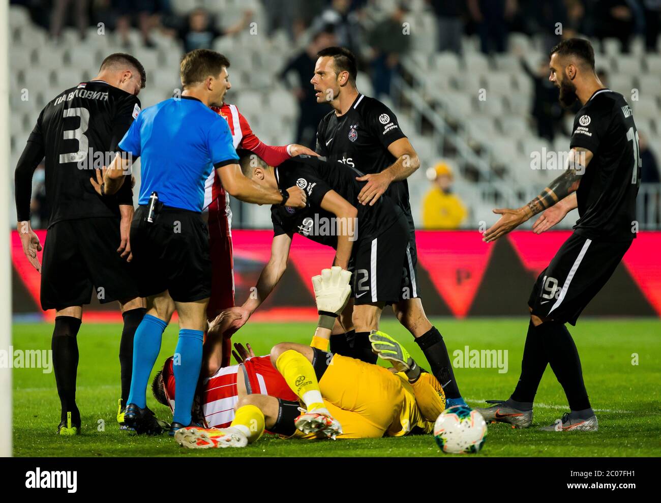 Belgrade, Serbia. 10th June, 2020. Goalkeeper Vladimir Stojkovic of ...