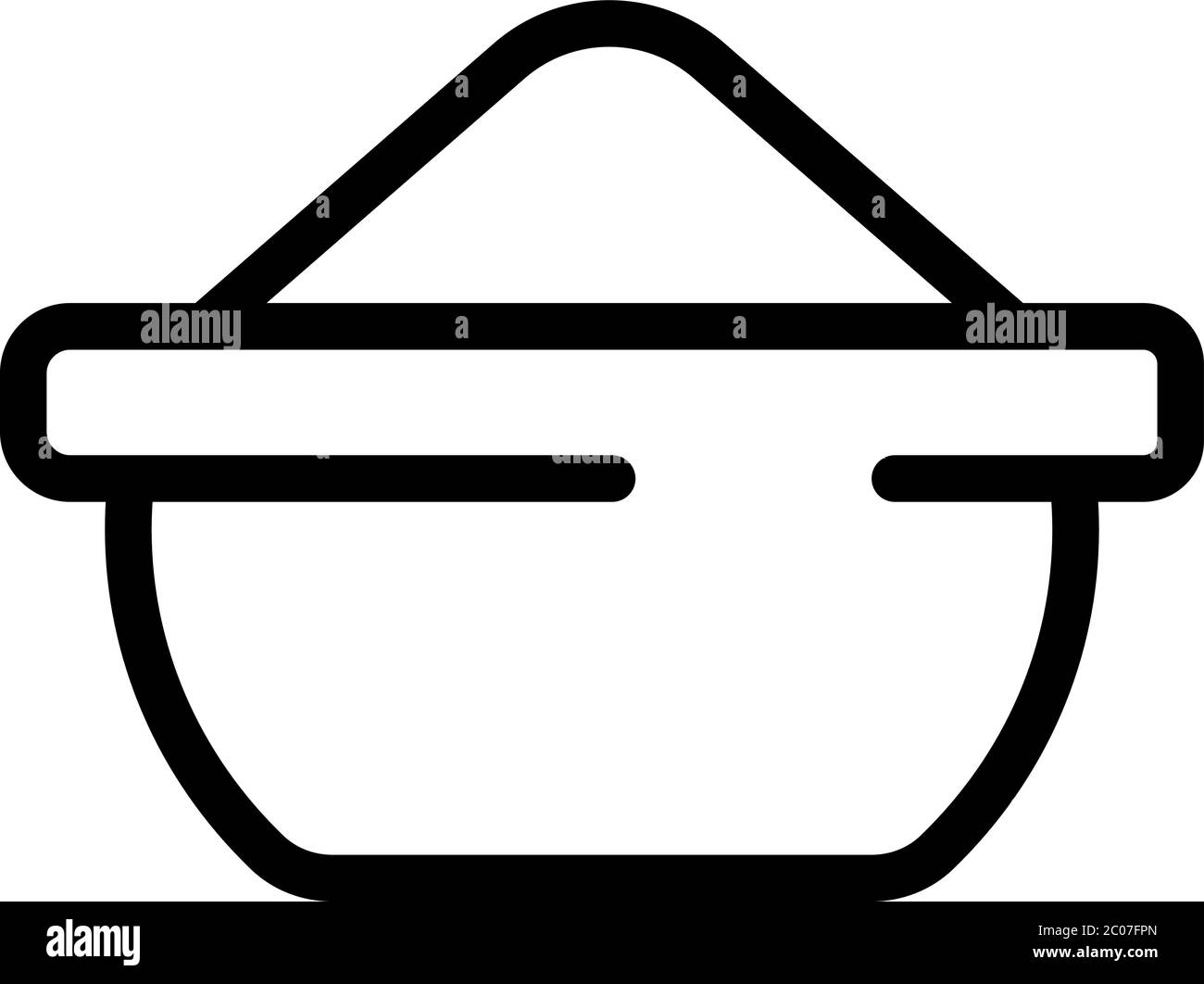 vanilla in plate icon vector outline illustration Stock Vector Image ...