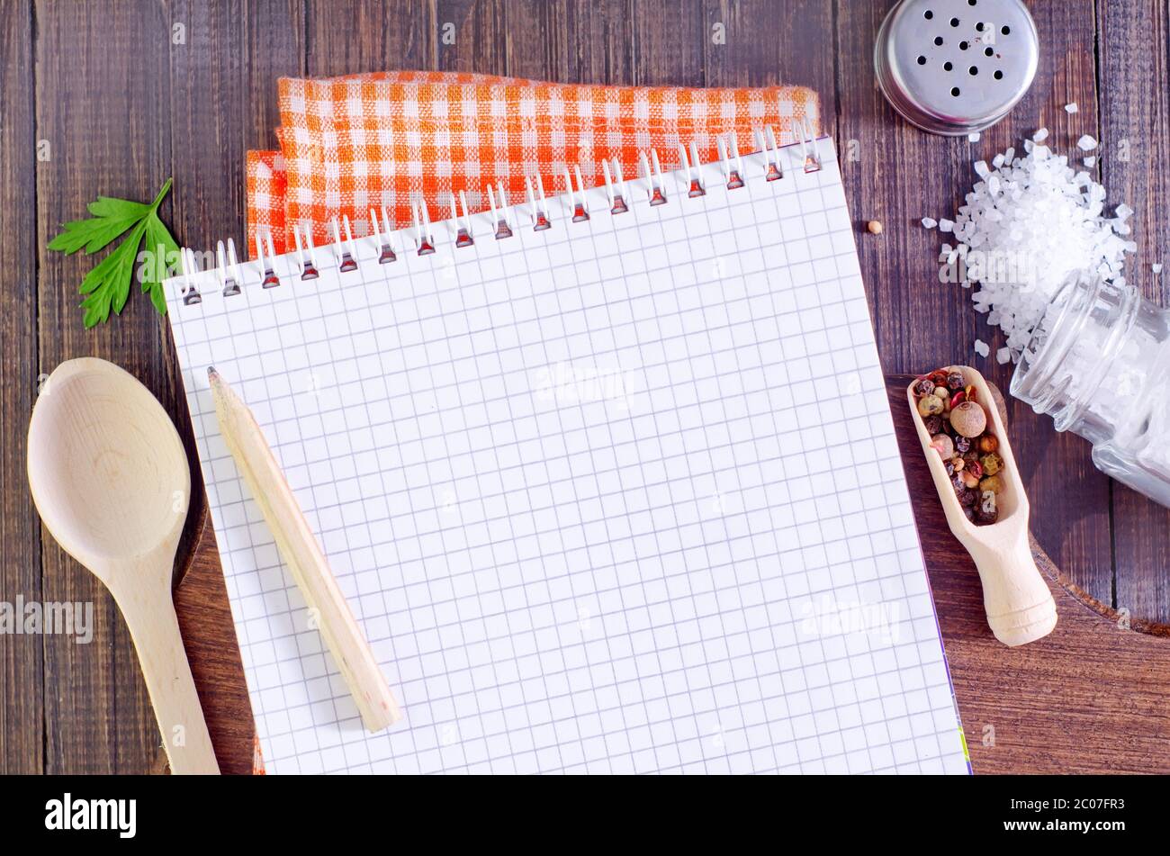 note for recipe Stock Photo - Alamy