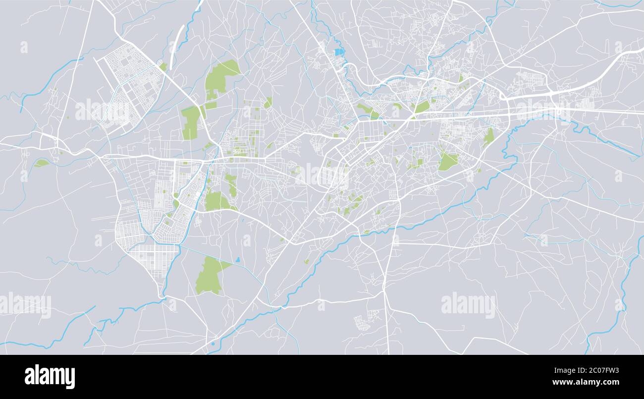 Urban vector city map of Peshawar, Pakistan Stock Vector Image & Art ...