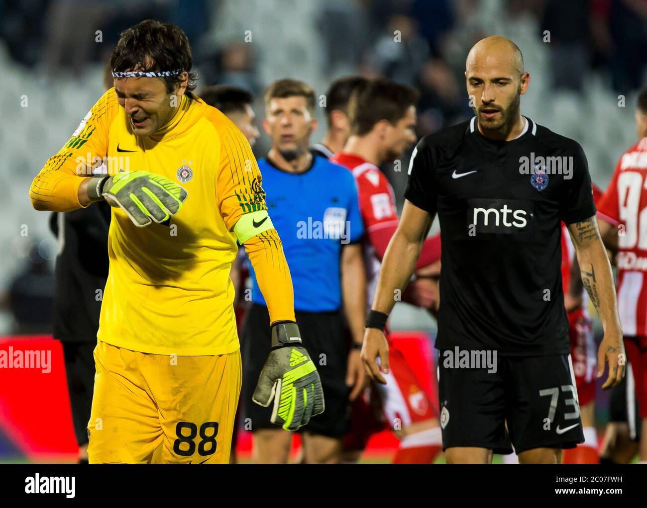 Belgrade, Serbia. 10th June, 2020. Goalkeeper Vladimir Stojkovic of ...
