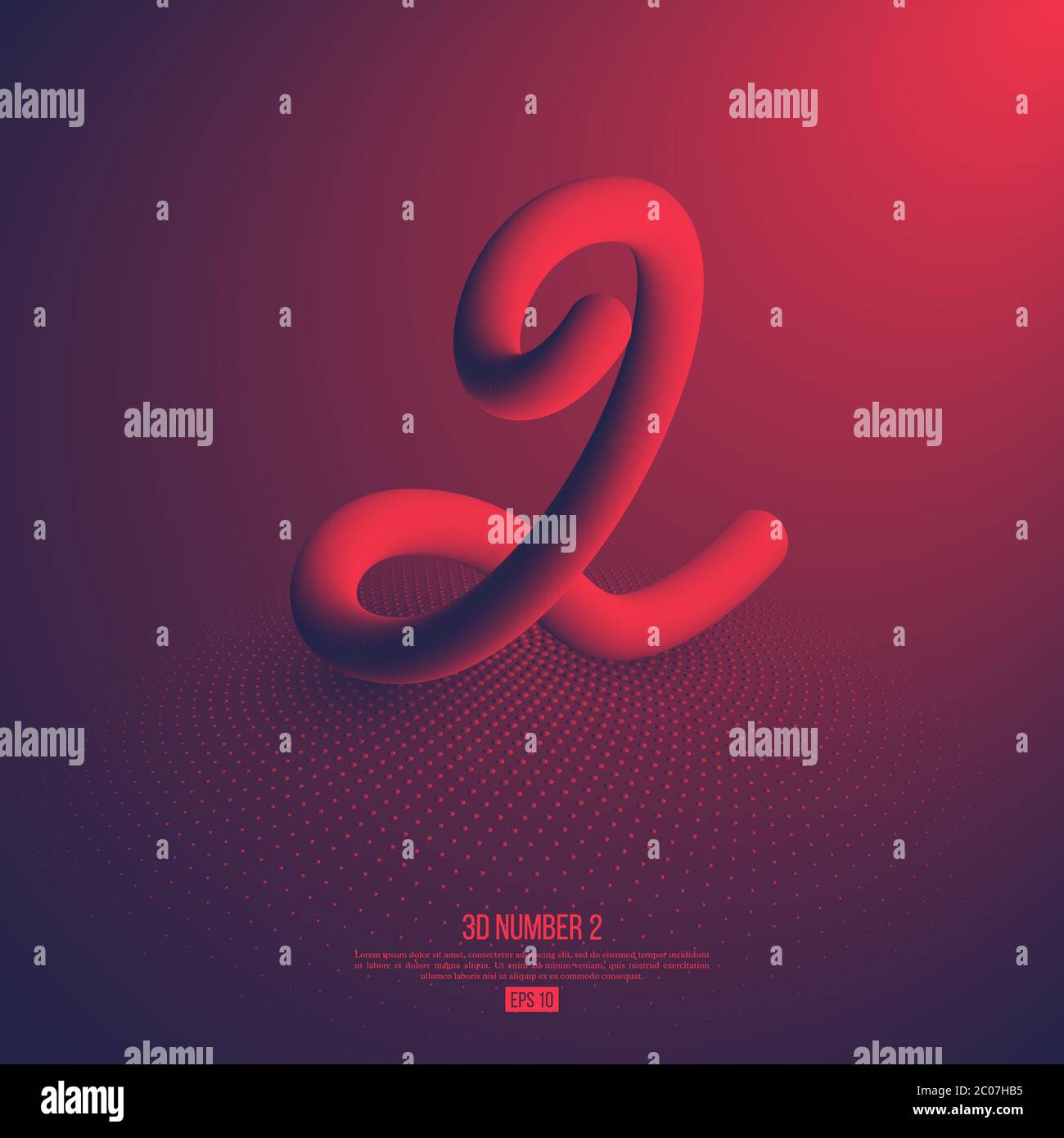 3d abstract hand drawn number 2 Stock Vector Image & Art - Alamy